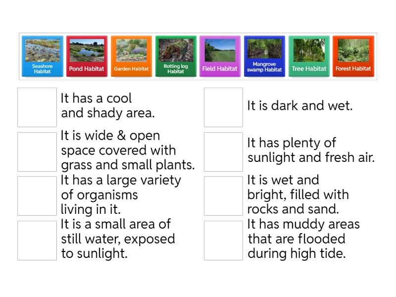 Habitats - Match up