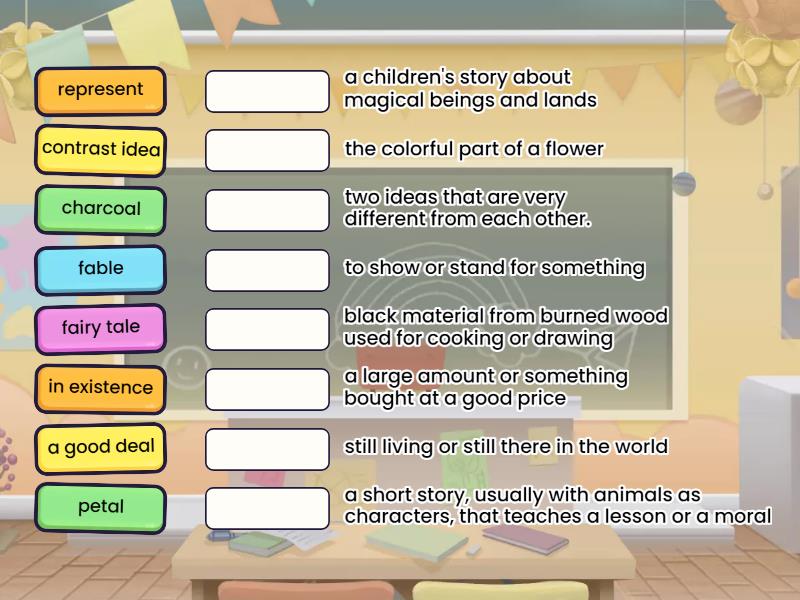 Match each word with its correct meaning - Match up