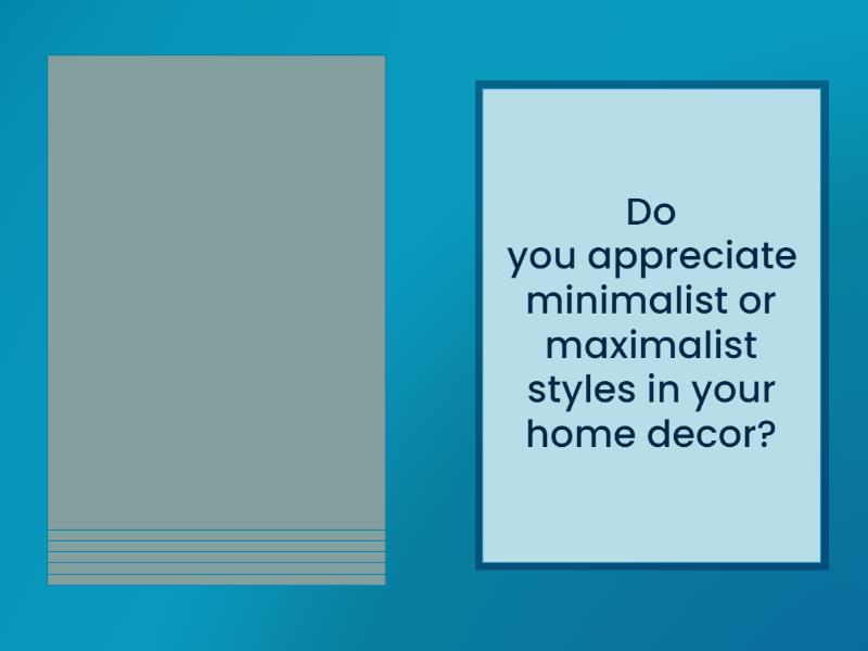 Speakout B1+: U1B, minimalism vs maximalism (speaking) - Speaking cards