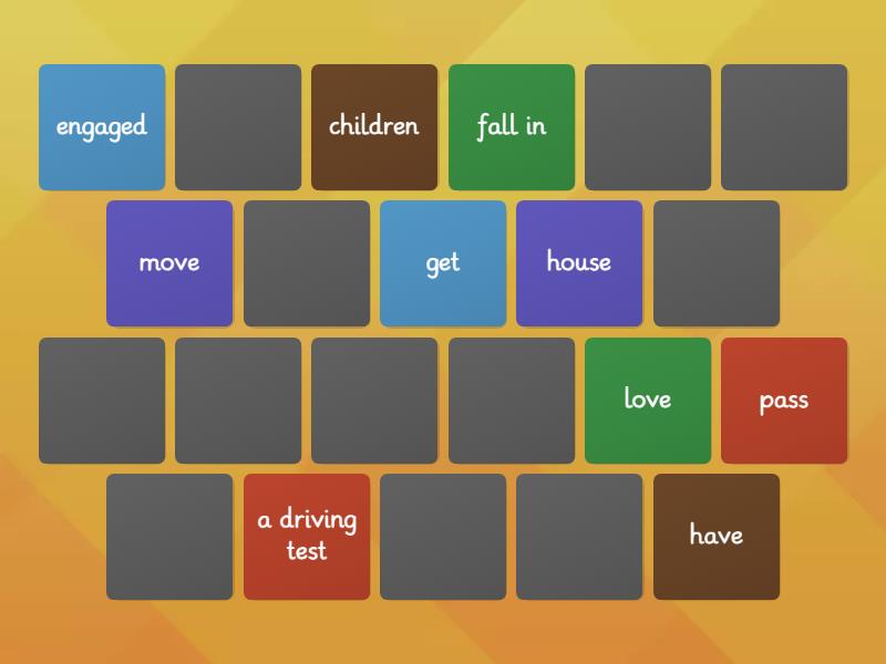 Verb Noun Collocation 7b Roadmap Matching Pairs