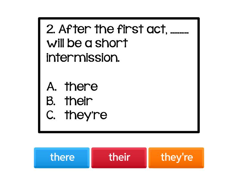 Homophones: there, their, & they're - Quiz