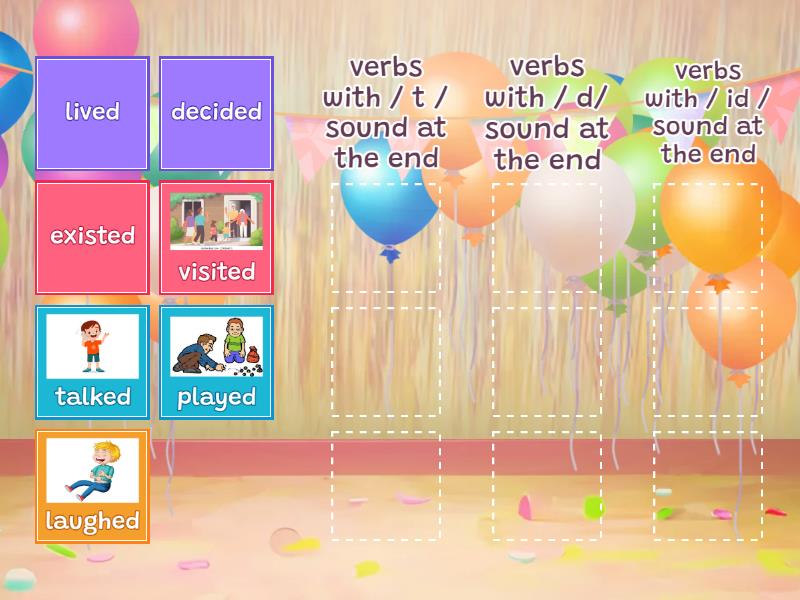 unit 6 Phonics ( sounds of ed ) - Group sort