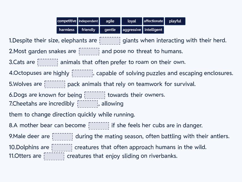 Focus 4 unit 8.3 adjectives sentences - Complete the sentence