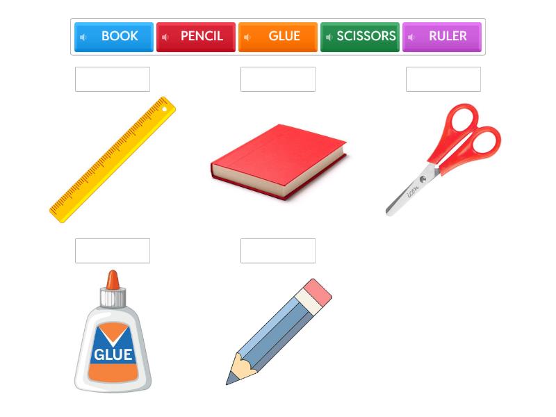 MATCH THE SCHOOL SUPPLIES - Match up