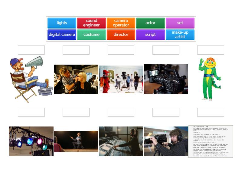 Making movies vocabulary - A2 Key - Match up