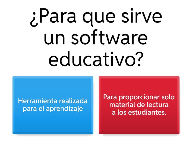 SOFTWARE EDUCATIVO - Cuestionario