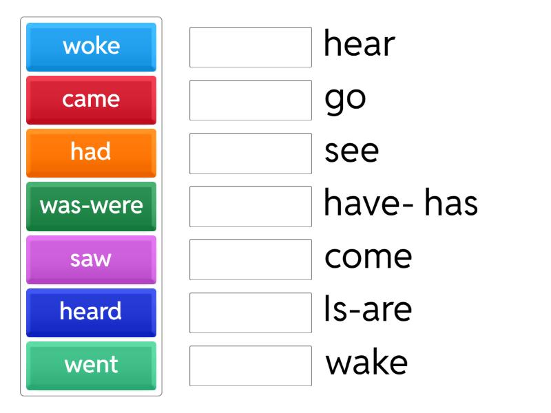 irregular verb - Match up