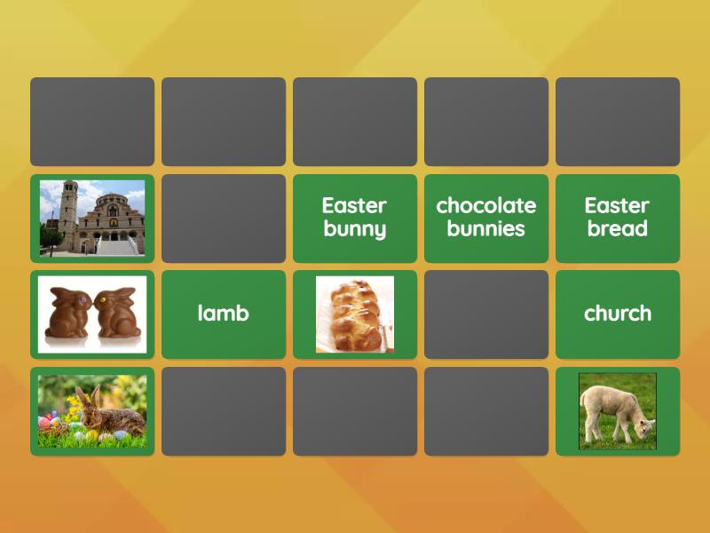 Easter vocabulary - Matching pairs