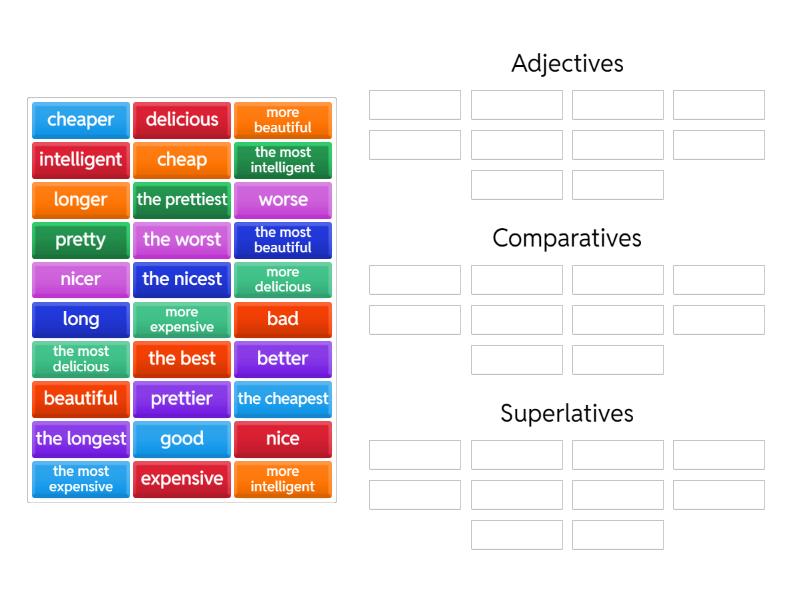 Comparatives and Superlatives - Group sort