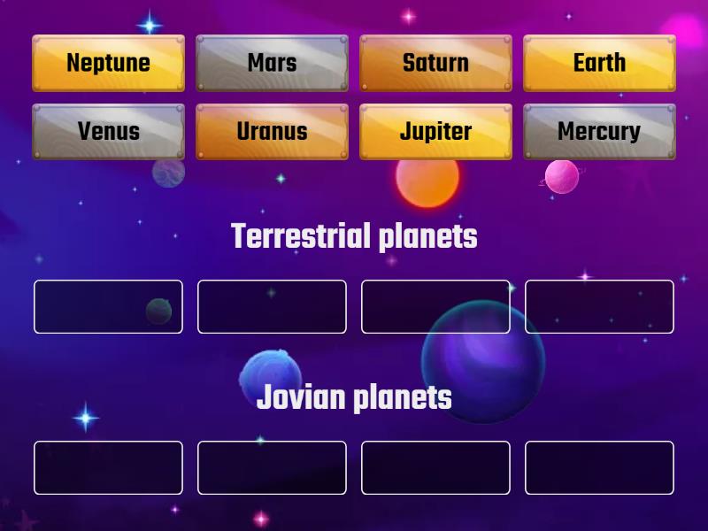 Planets of our Solar System - Group sort