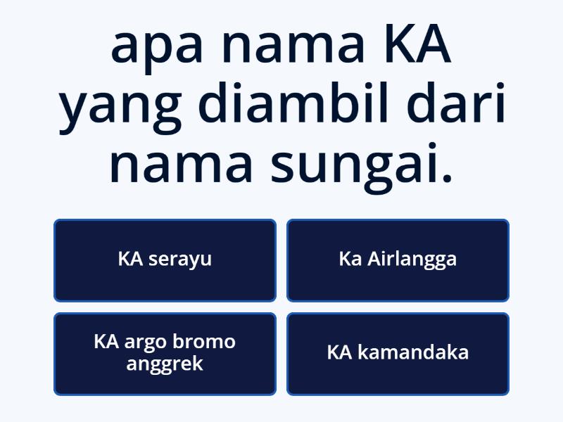 Tebak tebakan kereta api - Quiz