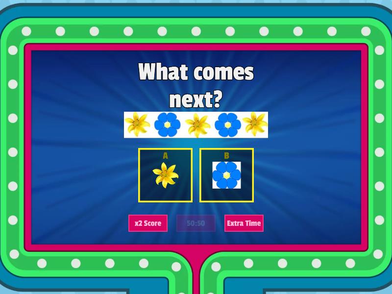 1/A Complete the pattern - Gameshow quiz
