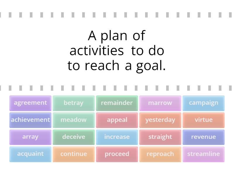 Spelling Words Week 6 - Find the match
