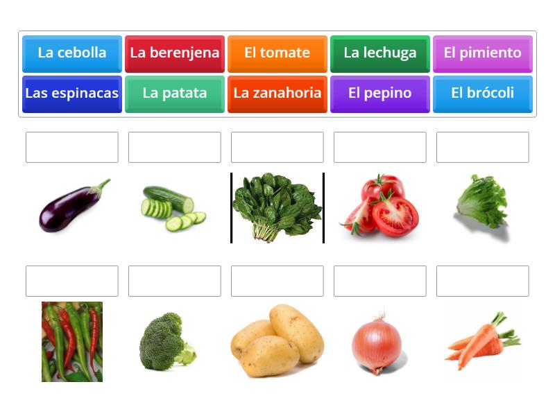 Las verduras - Match up