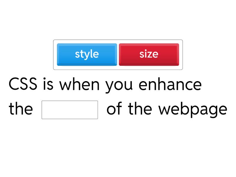 Complete the html! - Complete the sentence