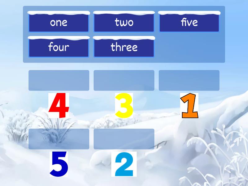 Number 1-5 - Match up