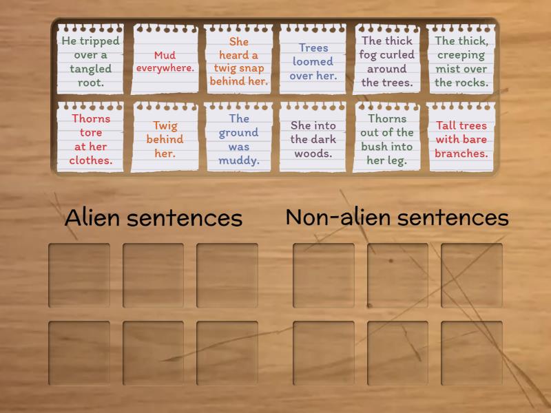 Alien or not alien sentence? - Group sort