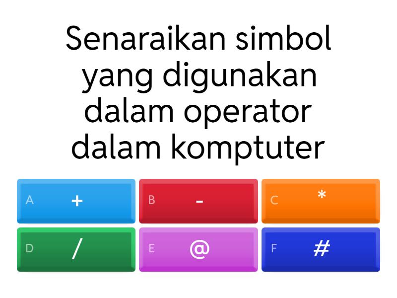 Latihan Rumah: 4.1.1 Menggunakan pemboleh ubah dan operator matematik ...