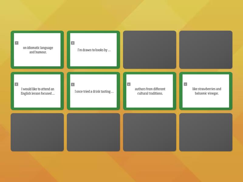Roadmap C1 Unit 7C Reduced relative clauses - Matching pairs