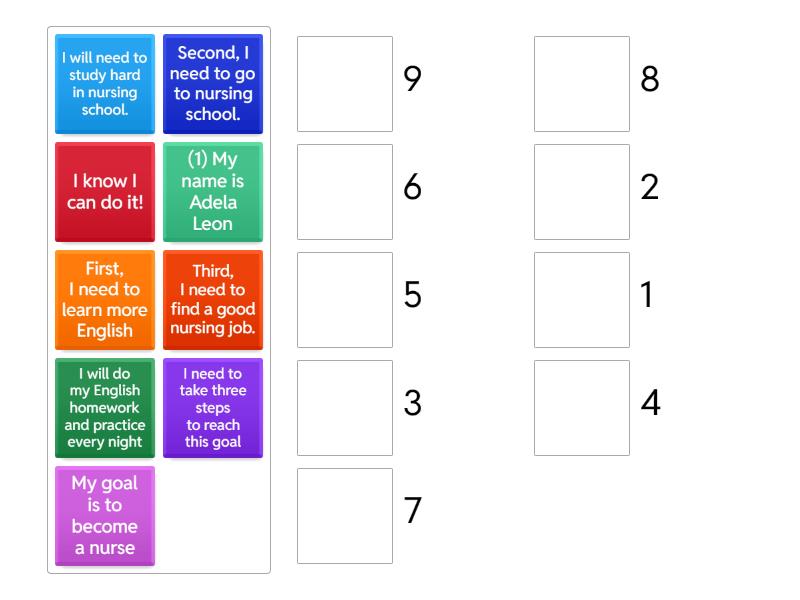 Lesson 2D - Unscramble Reading - Match up