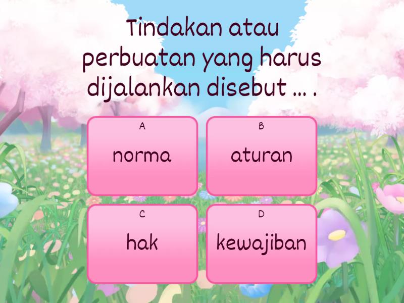 NORMA DAN ATURAN DI SEKITAR KITA - Quiz