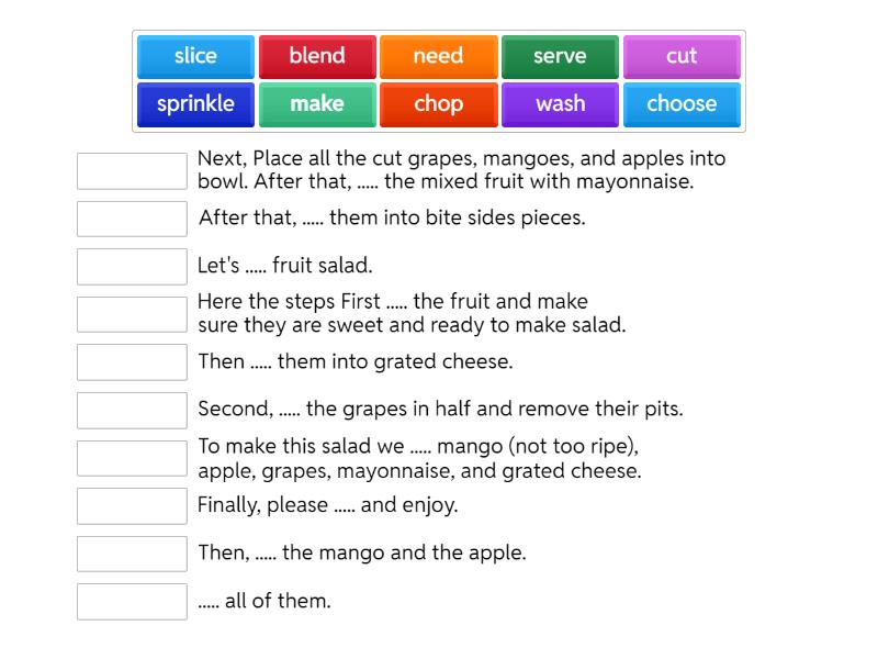 Procedure Text - Match up