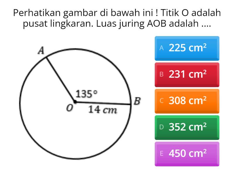 Panjang Busur dan Luas Juring - Quiz