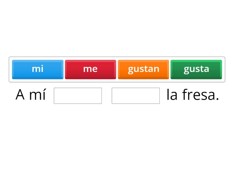 IOP con GUSTAR y ENCANTAR - Complete the sentence