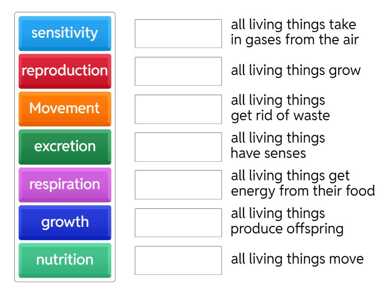 Science Lesson 1 What are the seven life processes? - Associação
