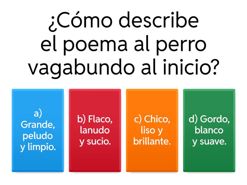 "El perro vagabundo" - Quiz