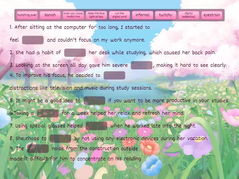 Roadmap C1 I Digital detox - Completar la frase