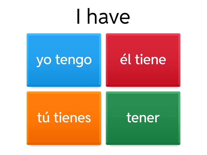Tener conjugation practise - Quiz