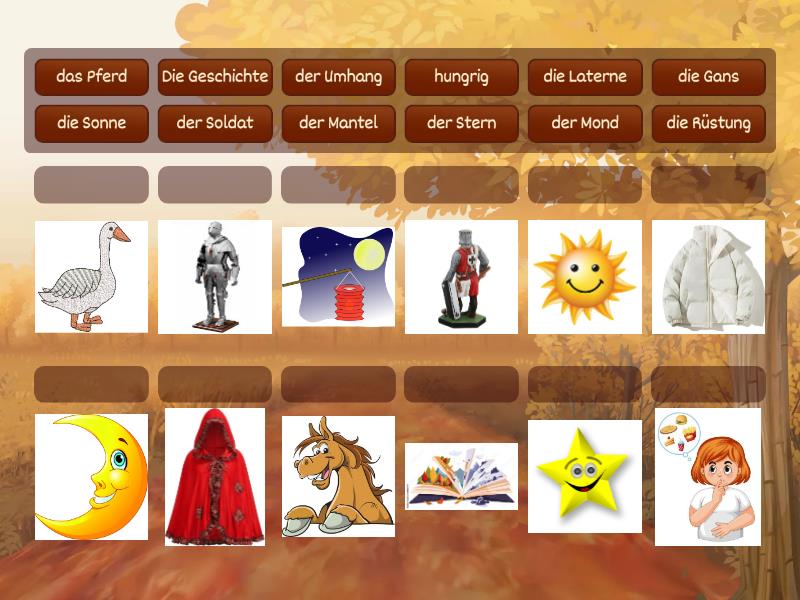 Wortschatz zum Thema Sankt Martin - Match up