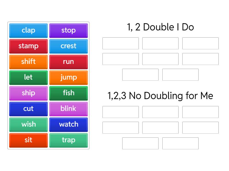 Adding Suffixes to Phonetic Skill 1 and 2 - Group sort