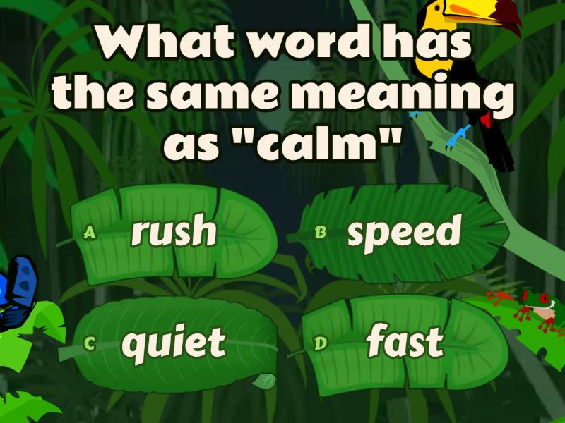 Different words, same meaning - Synonyms - Quiz