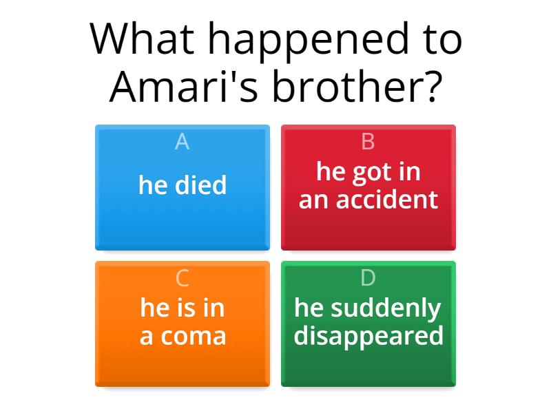 Chapter 1-6 - Amari and the Night Brothers - Quiz
