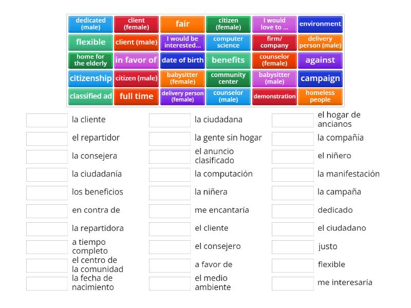 Trabajo y comunidad (1) - Match up
