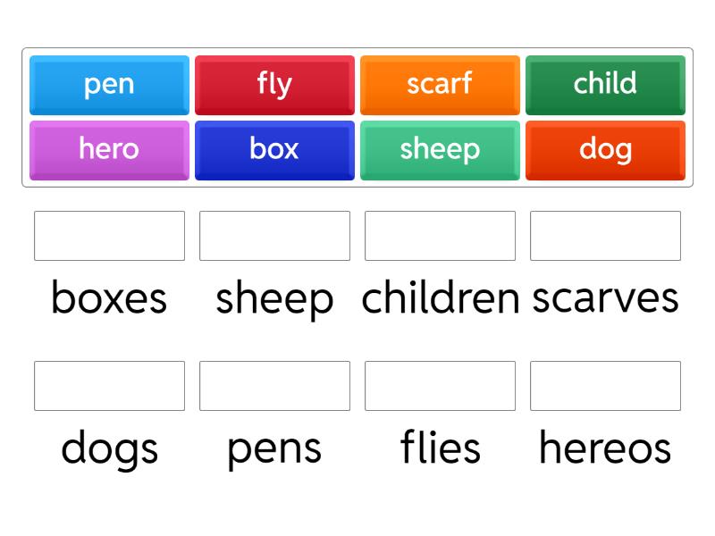 singular and plural - Match up
