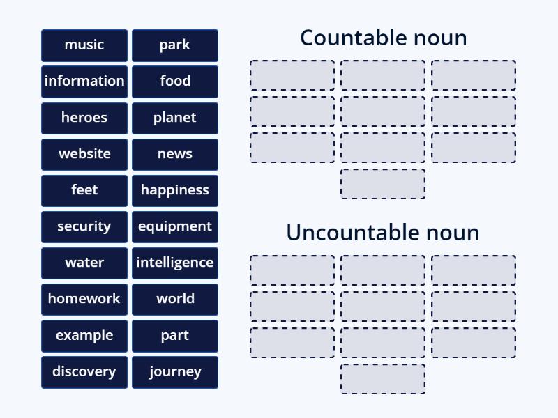 Countable & Uncountable Noun 2 - Group sort