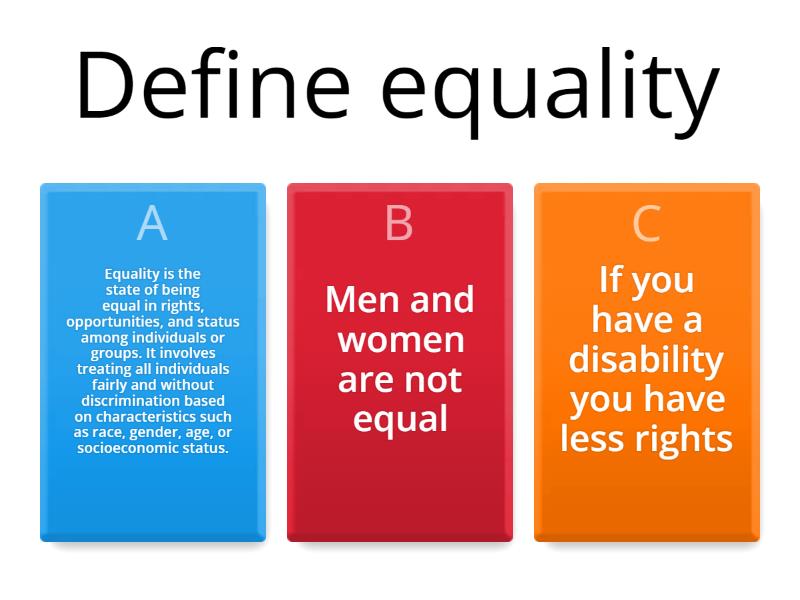 EQUALITY AND CARE - Cuestionario