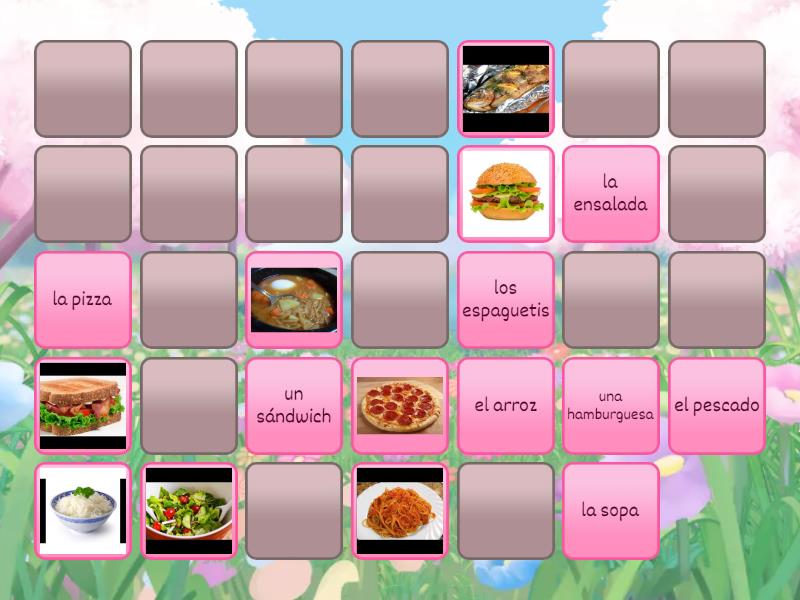 3b Comida match - Matching pairs