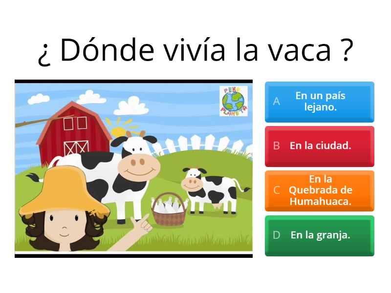 Poema " La Vaca Estudiosa " - اختبار تنافسي