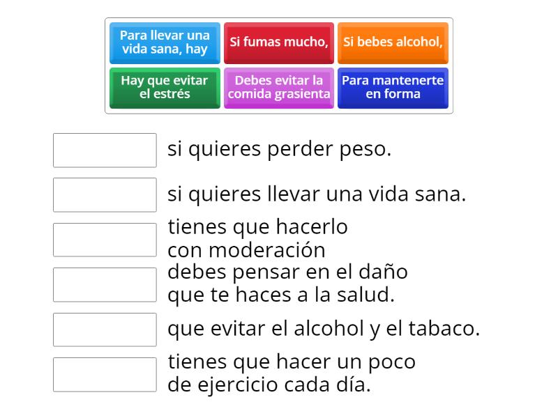 Deber, tener que, hay que - Une las parejas