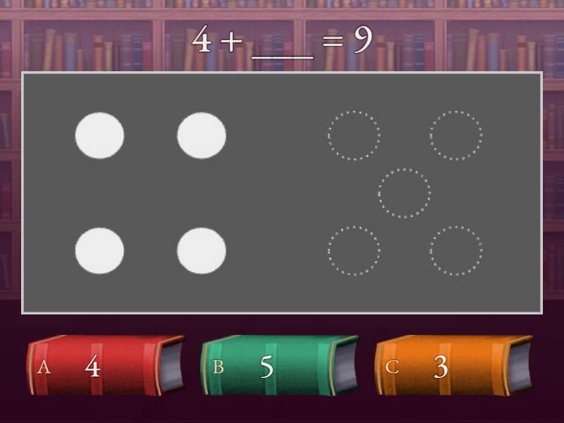Number Bonds of 9: dice dot patterns - Quiz