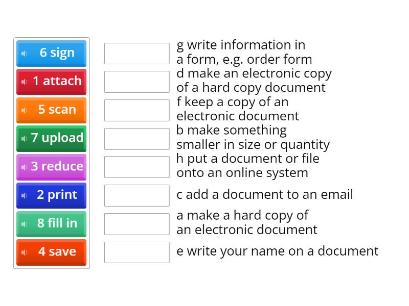 Elementary Unit 5: Vocabulary #2 - Match up