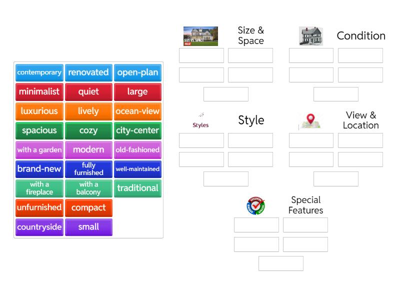 Adjective Sorting - Group sort