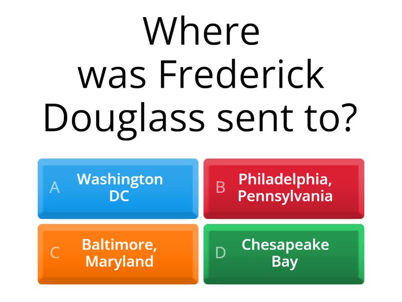 Who was Frederick Douglass? - Chapter 2 - Quiz