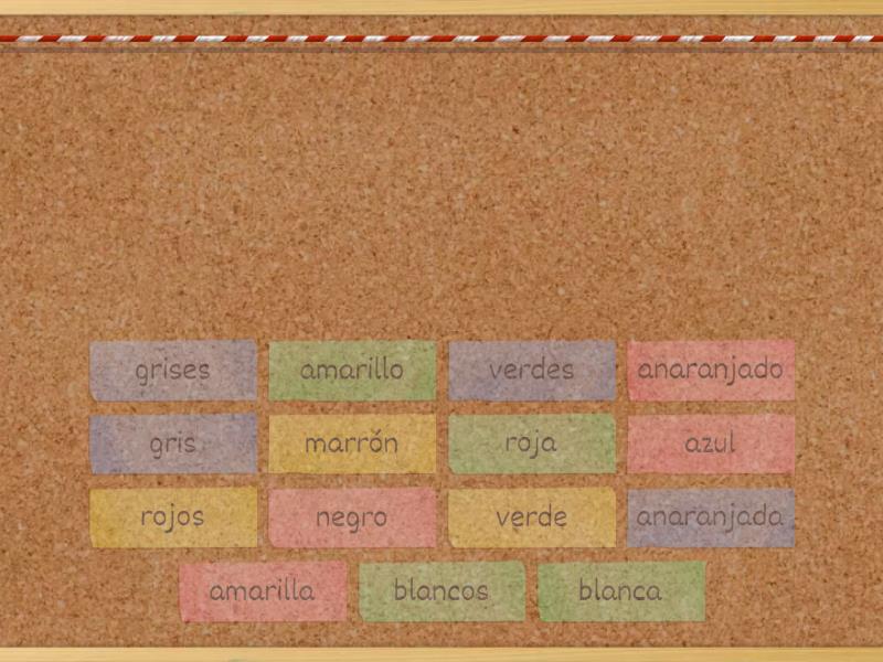 S2 U3 La ropa y los colores - Find the match