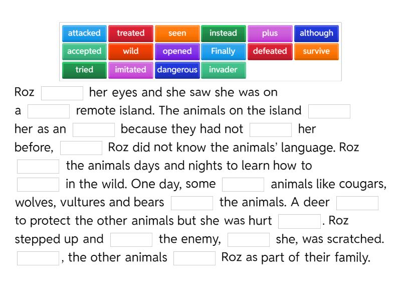 The Wild Robot - Complete the sentence