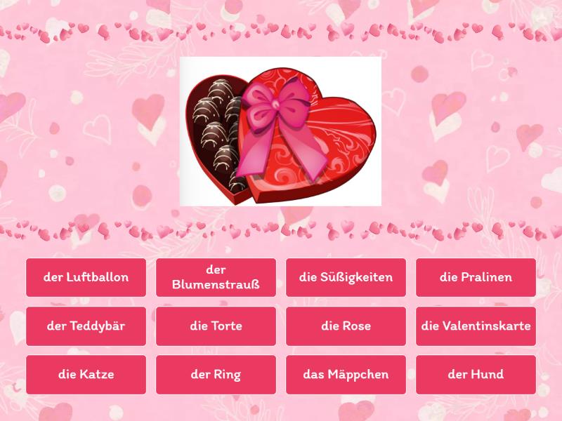 Der Valentinstag DEUTSCH - Найди пару